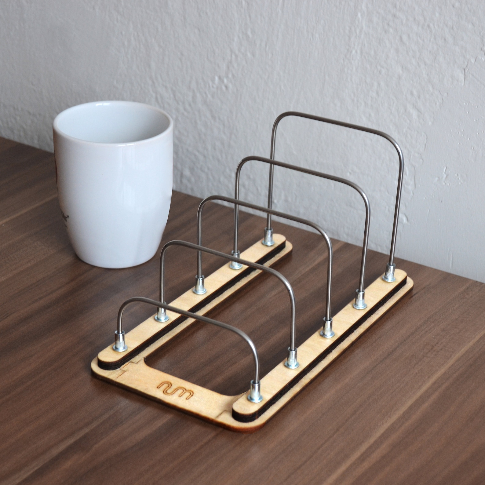 Walnut Desktop File Organizer File Holder for Desk Vertical - Etsy