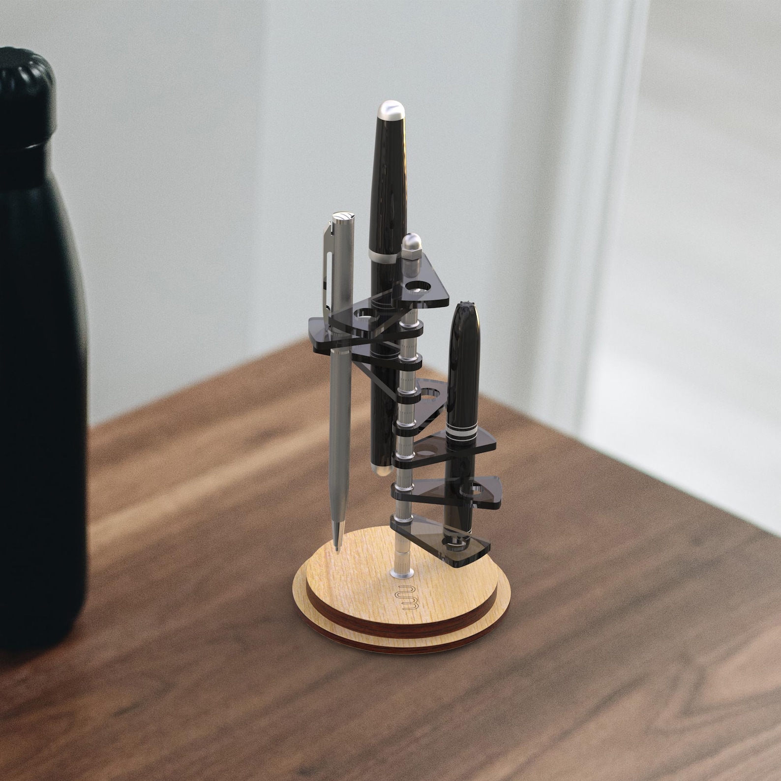 Oak Pen Stand, Fountain Pen Display, Spiral Pen Stand - Etsy