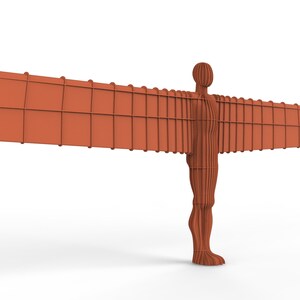 3D Printable Angel of the North, Desk Sculpture, Miniature Landmark, 3d ...