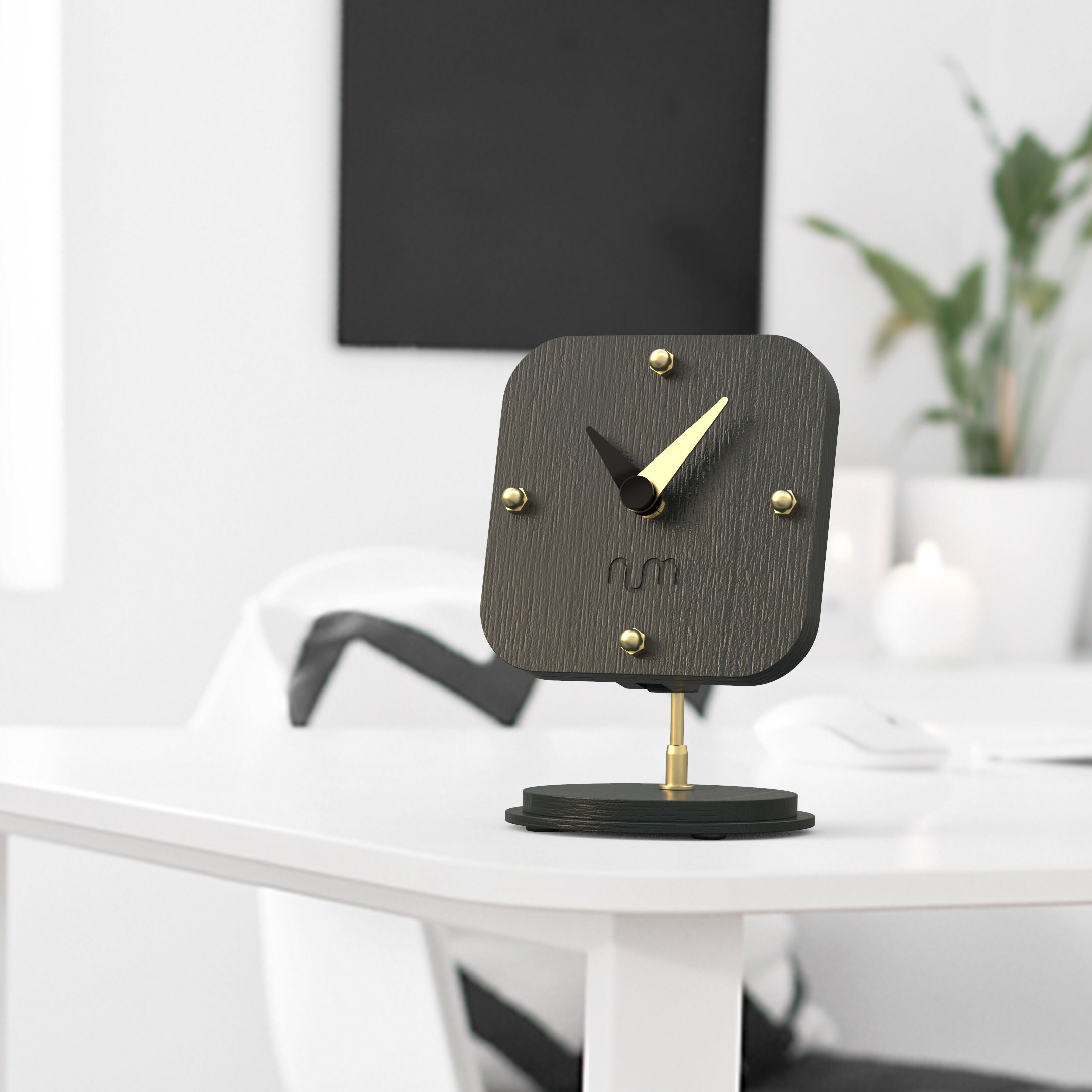 Mint Adjustable Desk Clock, Minimalist Clock, Retro Table Clock, Wood ...