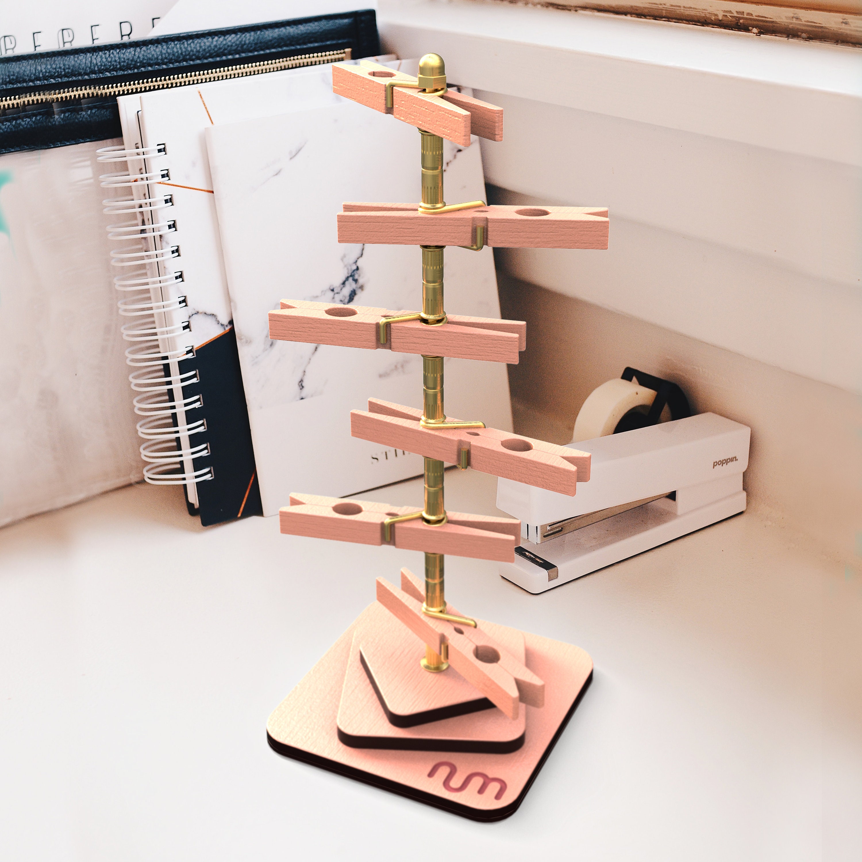 Walnut Photo Holder Multiple Note Holder Weekly Planner - Etsy