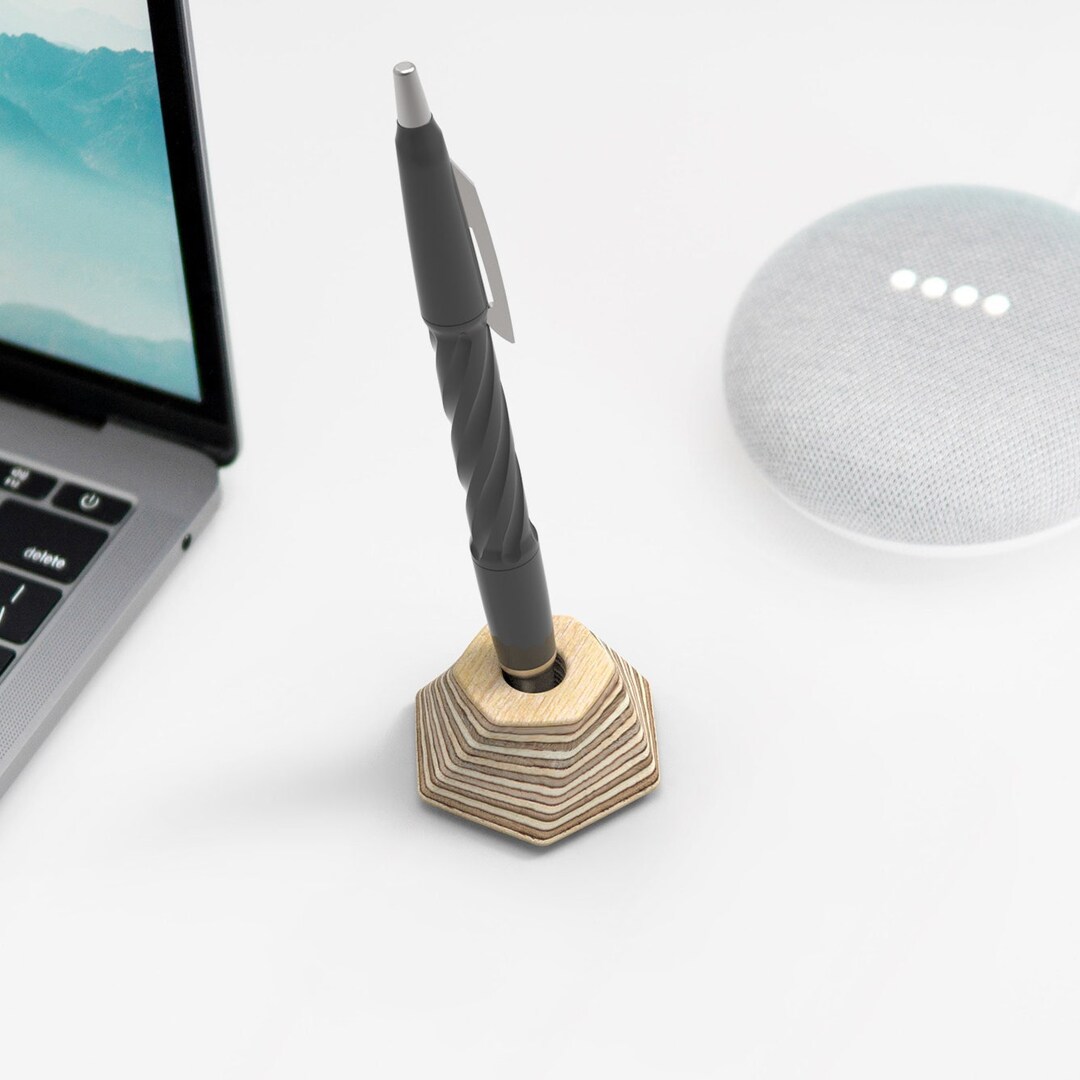 Single Wooden Pen Stand, Twist Pen Holder, Vertical Pen Stand - Etsy