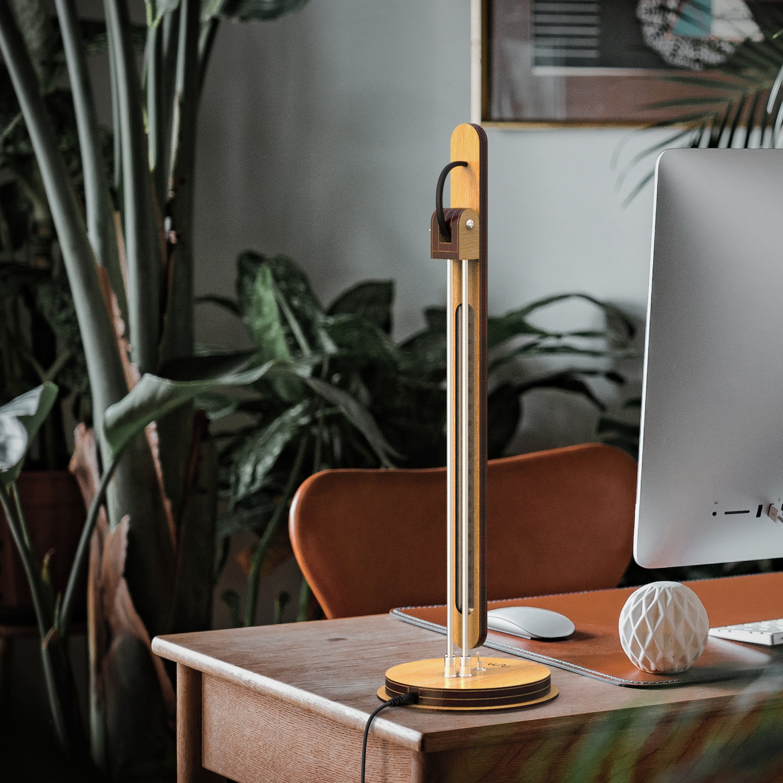 Walnut Desk Lamp Led Desk Lamp Wood Lamp Table-top Lamp | Etsy