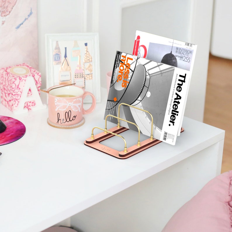 Walnut Desktop File Organizer File Holder for Desk Vertical - Etsy