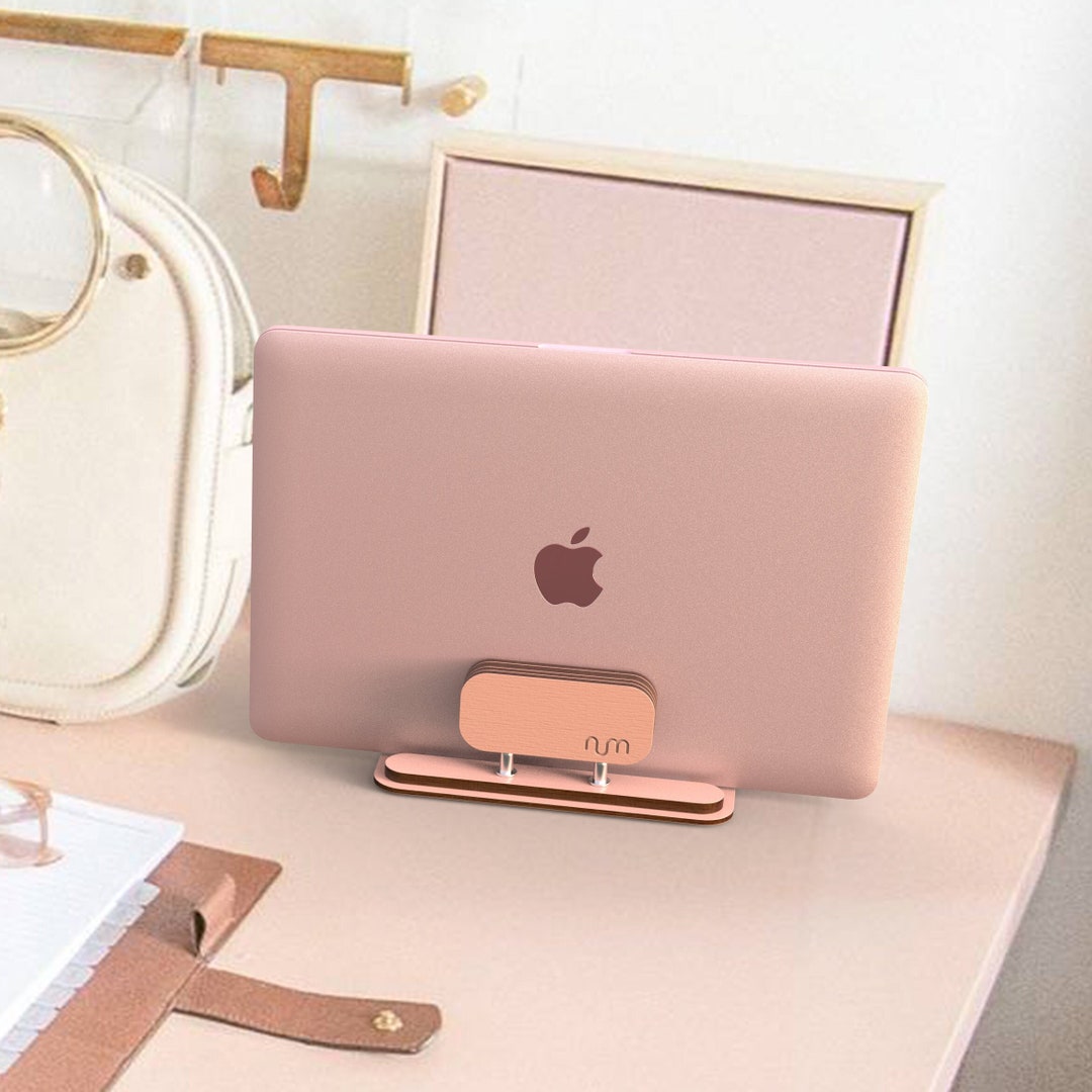 Pink Vertical Laptop Stand, Laptop Dock, Docking Station, MacBook ...