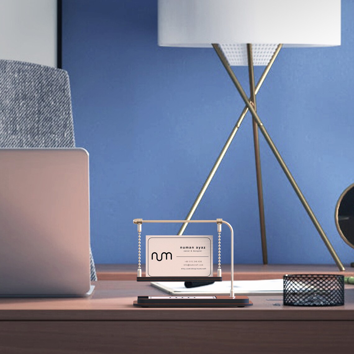 White Business Card Stand Business Card Holder for Desk - Etsy