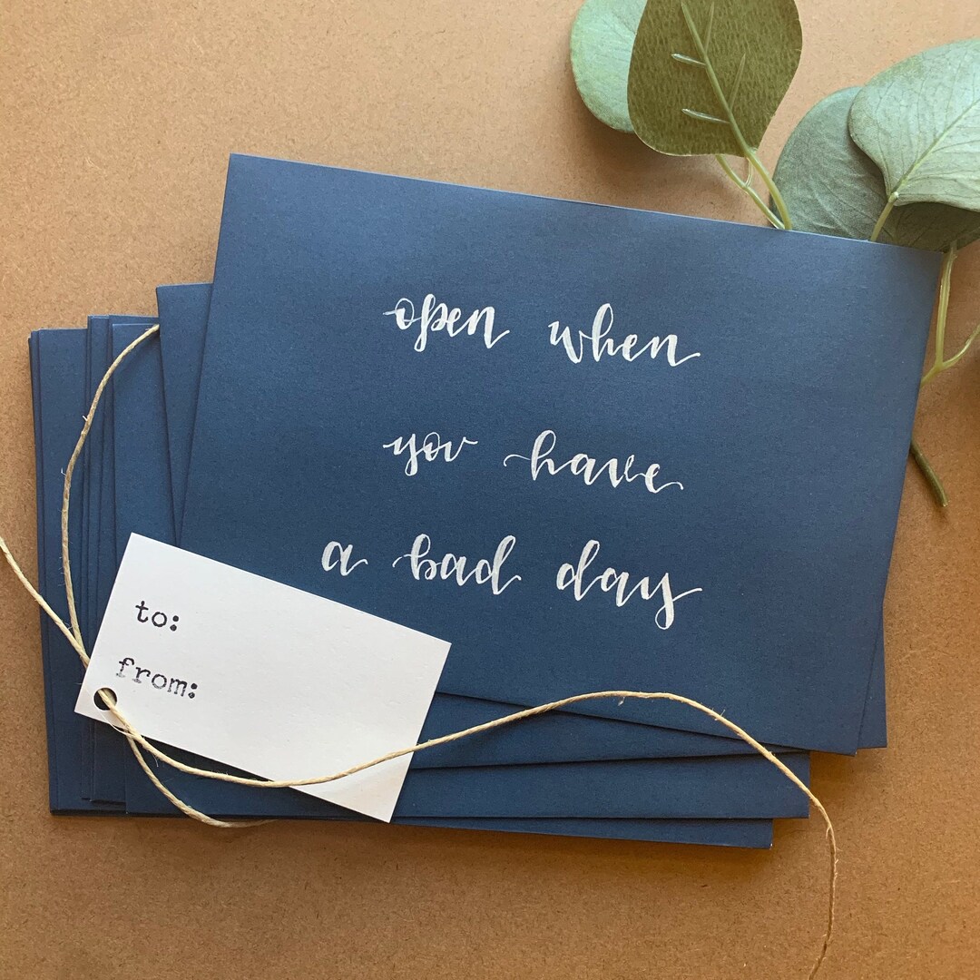 Navy Blue Custom Open When Envelopes, Long Distance Relationship ...