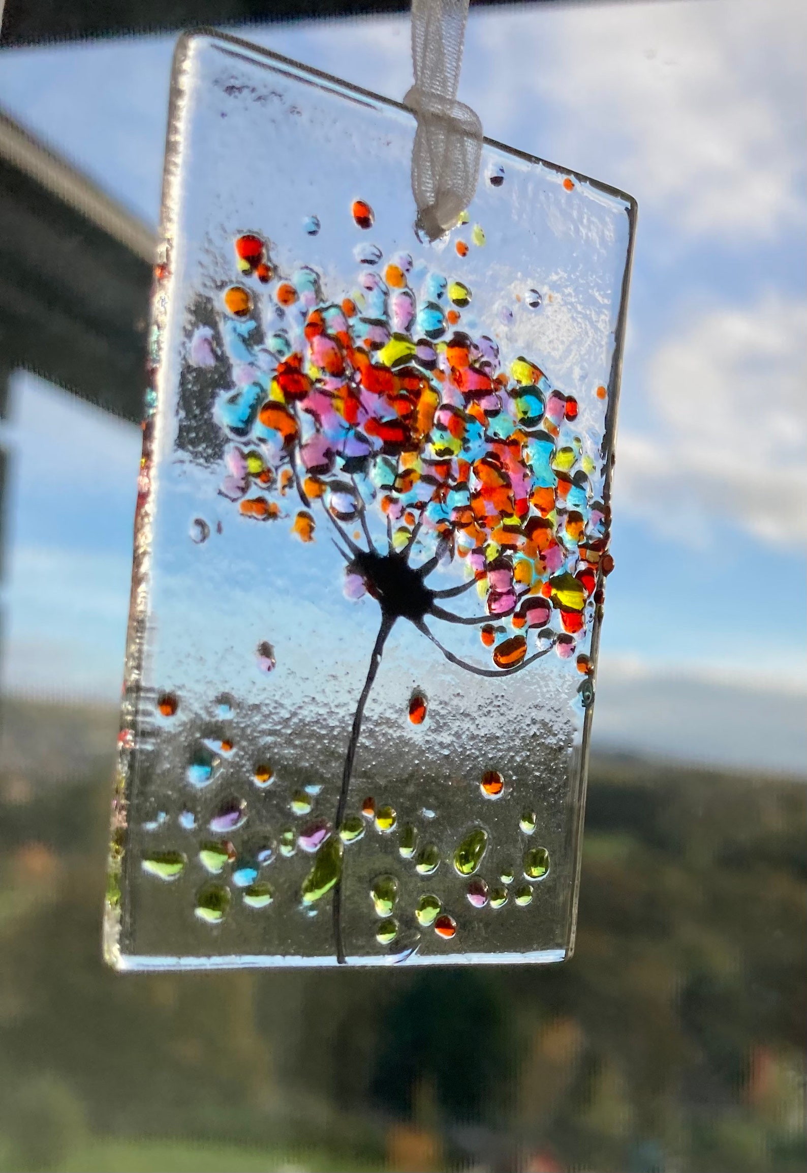 Little Whimsical 3 Fused Glass Rainbow Jewels Flower Sun - Etsy UK