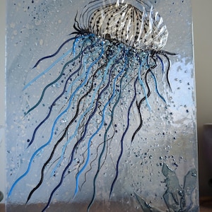 Fused Glass 3D Textured Jellyfish Art Picture - Etsy