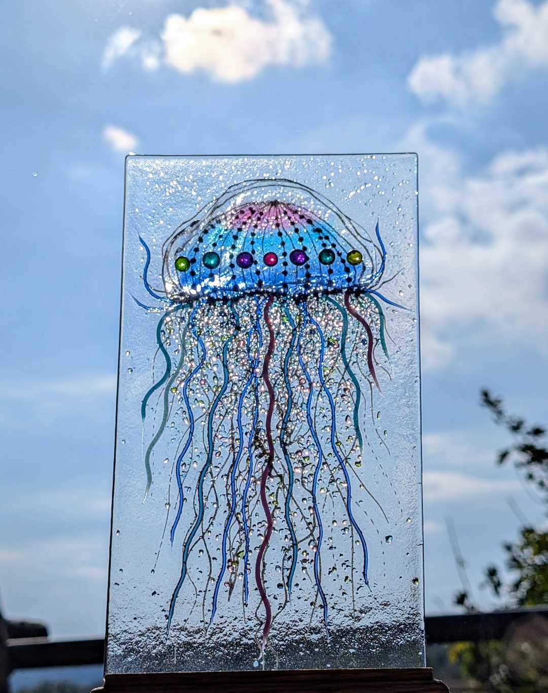 Fused Glass 3D Textured Jellyfish Art Picture - Etsy