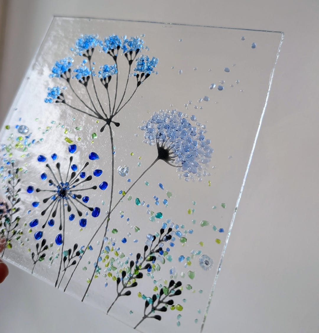 Pretty Wild Flowers Meadow Fused Glass Picture - Etsy
