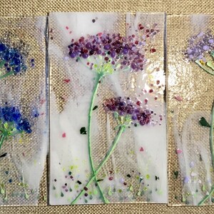 Bright Pink Fused Glass Allium Flower Meadow Picture - Etsy UK