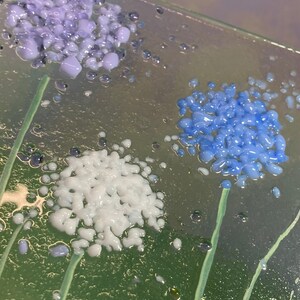 Cheerful Allium Family of Flowers Fused Glass Art Picture With - Etsy