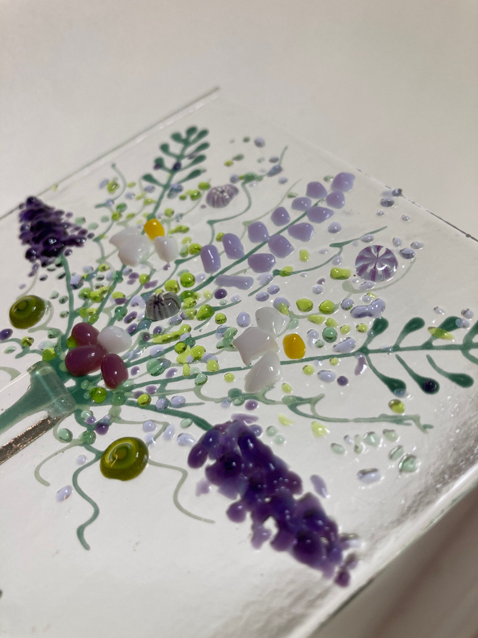 Cheerful Everlasting Forever Flower Bouquet Fused Glass Art Picture ...