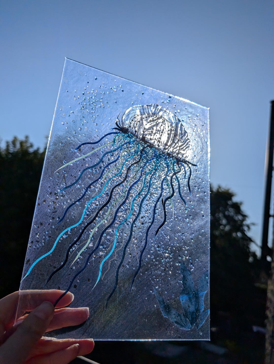 Fused Glass 3D Textured Jellyfish Art Picture - Etsy