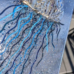 Fused Glass 3D Textured Jellyfish Art Picture - Etsy