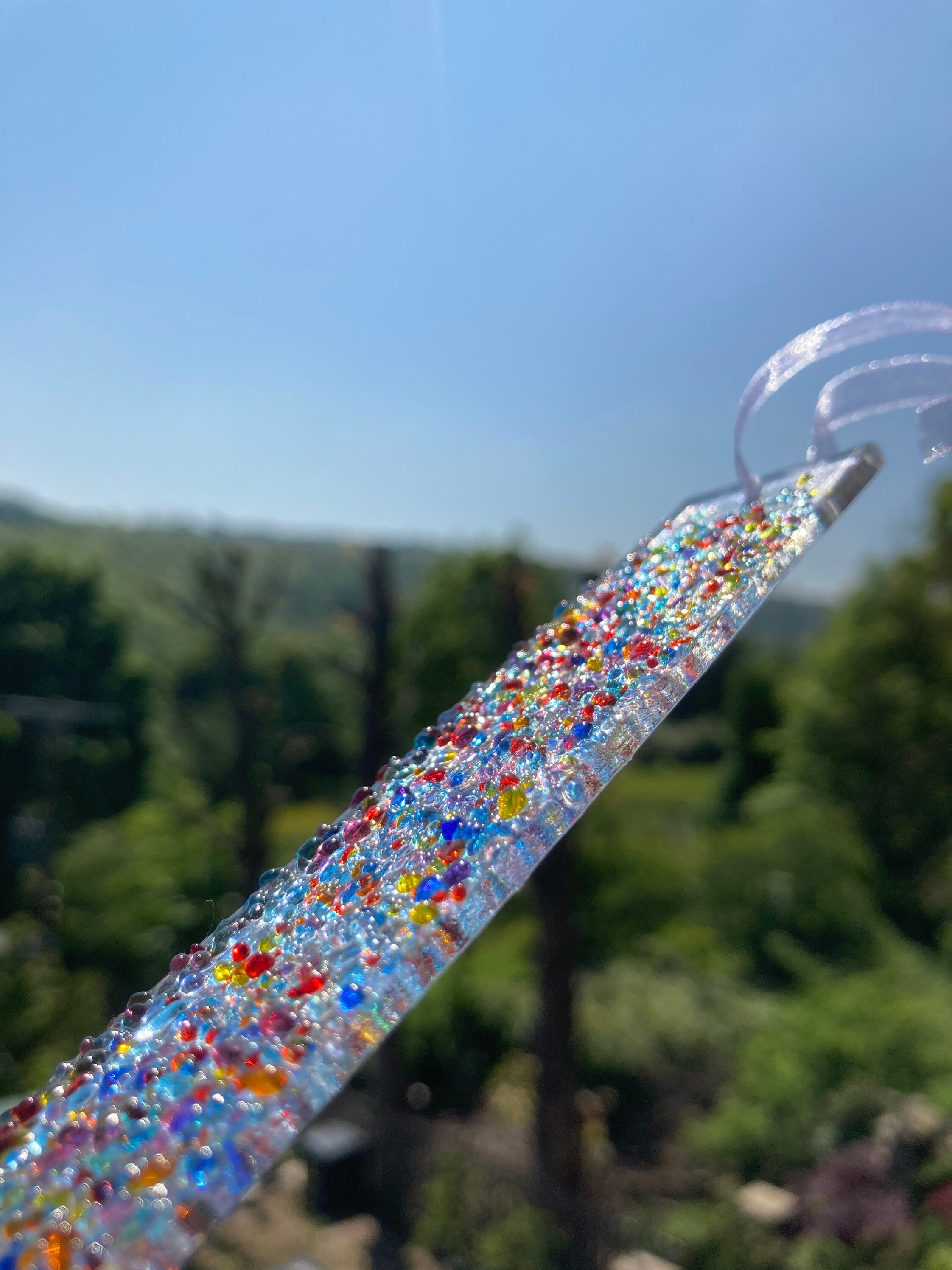1 X Small Fused Glass Rainbow Jewels Sun Catcher 5.5 | Etsy