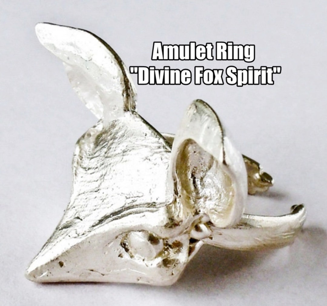 Amulet Ring divine Fox Spirit 925 Sterling Silver for Beauty ...