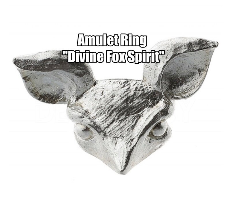 Amulet Ring divine Fox Spirit 925 Sterling Silver for Beauty ...