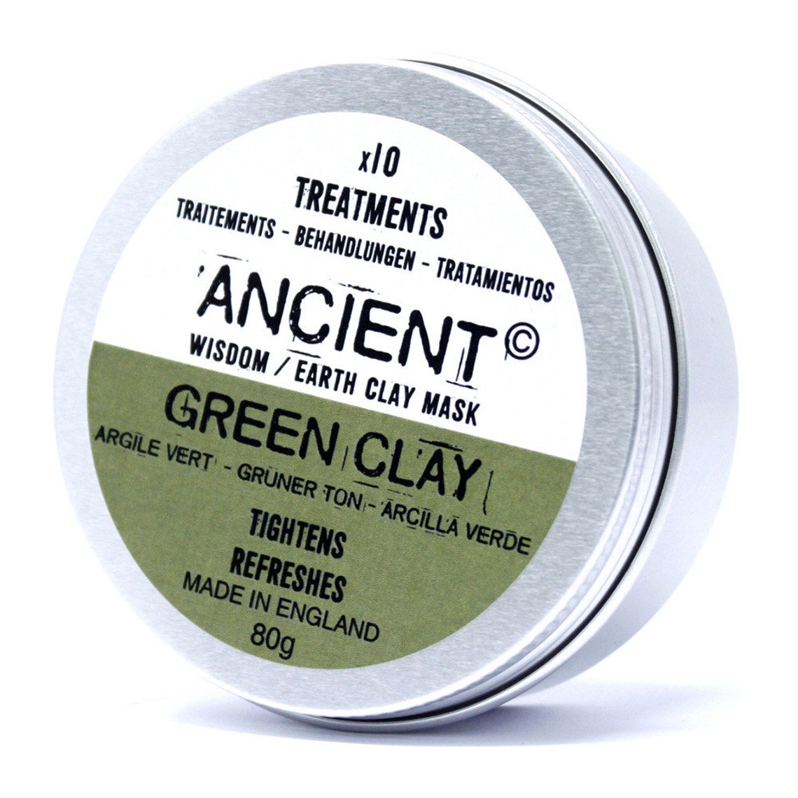 Green Clay Face Mask Powder X 10 Treatments, 80g, Tighten, Refresh ...