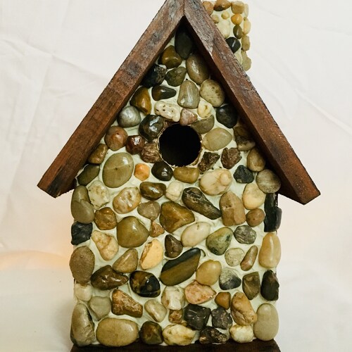 Northwoods Stone Birdhouse Large | Etsy