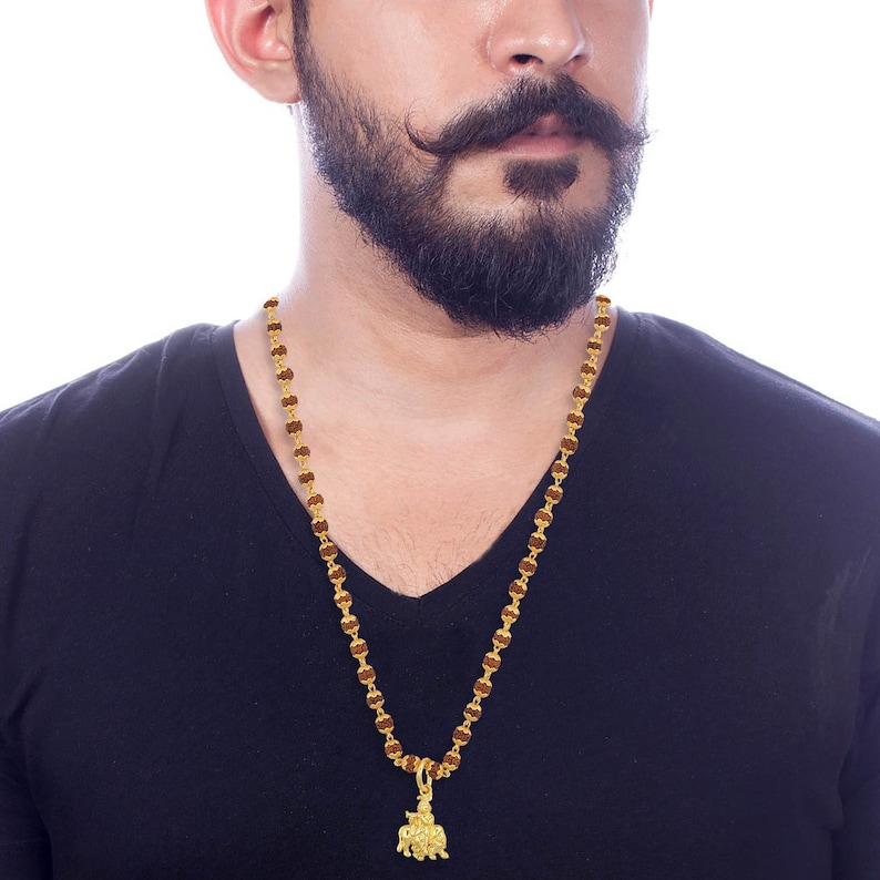 Lord Krishna Pendant ,krishna Locket Hindu Locket With Rudraksha Mala ...