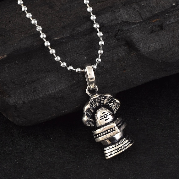 Lord Shiva Special Sliver Pendant With Sliver Chain - Etsy