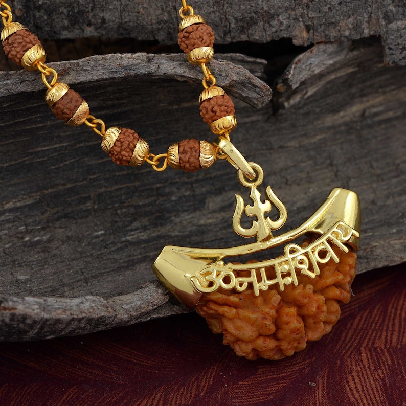 Ek Mukhi Rudraksha Trishula Pendant Locket With Rudhraksh Chain,mala ...