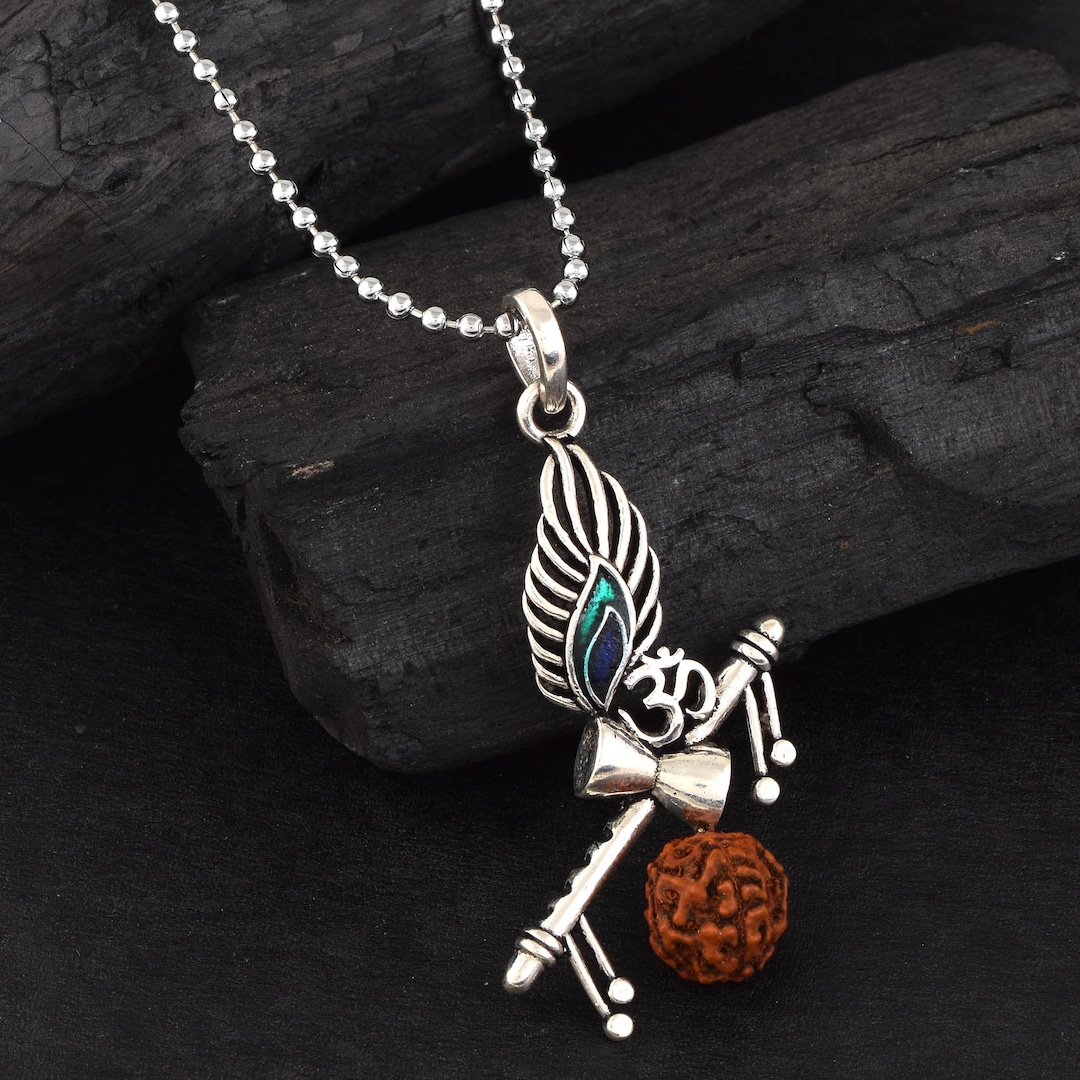 Antique and Special Krishna Pendant Rudhraksha Pendant Sliver Locket ...