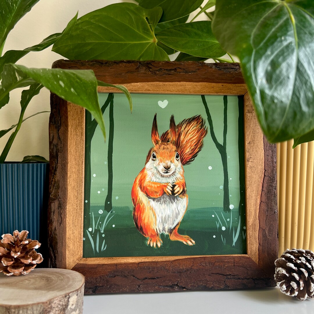 The Wishing Squirrel Art Print High Quality Giclée Art Print Square ...