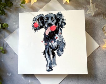 Personalised Black Cocker Spaniel Christmas Card - Etsy