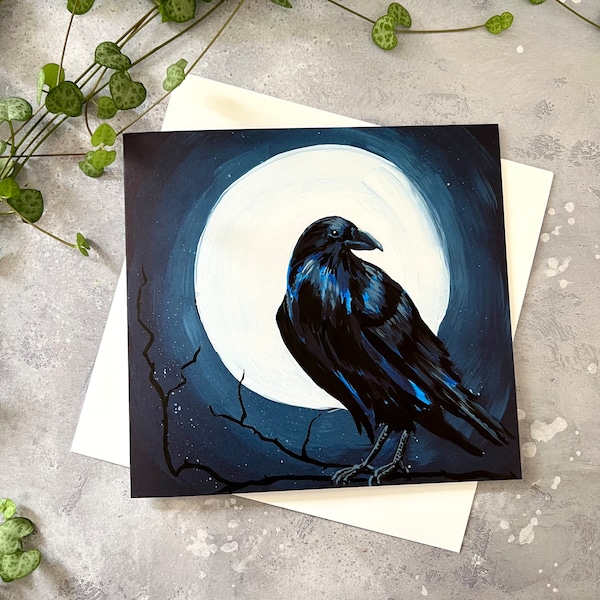 Raven Card - Etsy