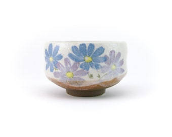 Japanese Small Floral Matcha Bowl / Cup Set | Handmade & Painted in ...