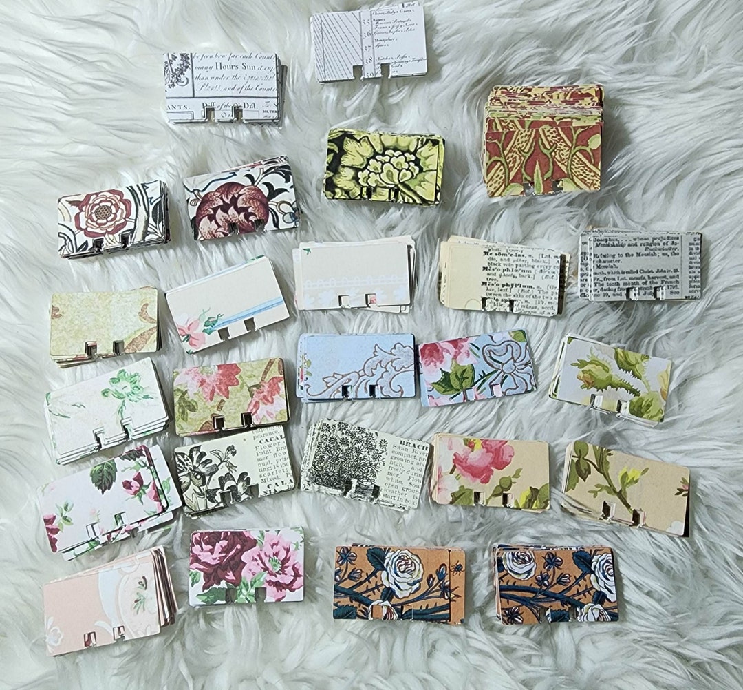 Mini Rolodex Cards Set of 25 Size .99 X 1.6 Inches Great for Ephemera ...