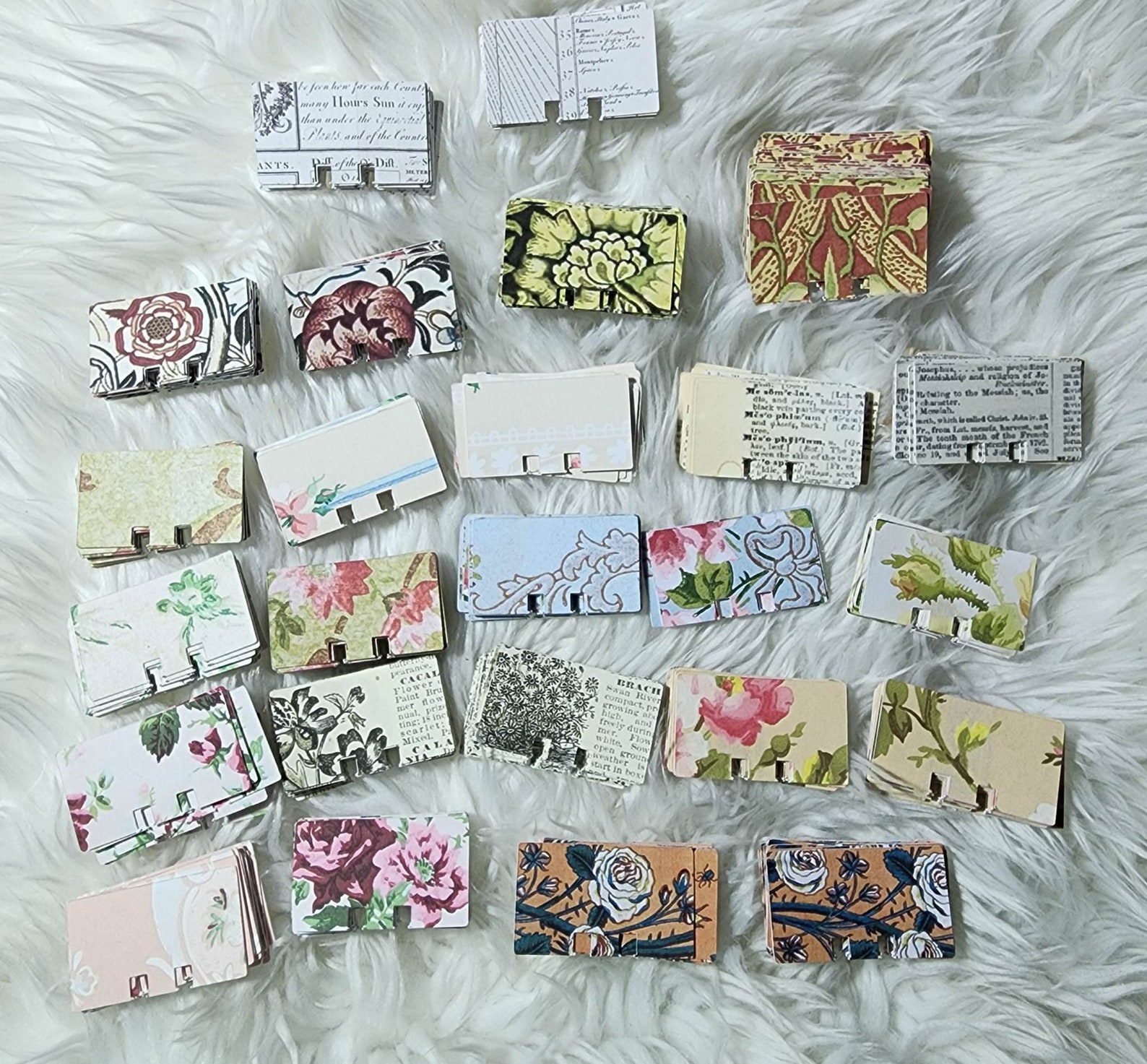 Mini Rolodex Cards Set of 25 Size .99 X 1.6 Inches Great for Ephemera ...