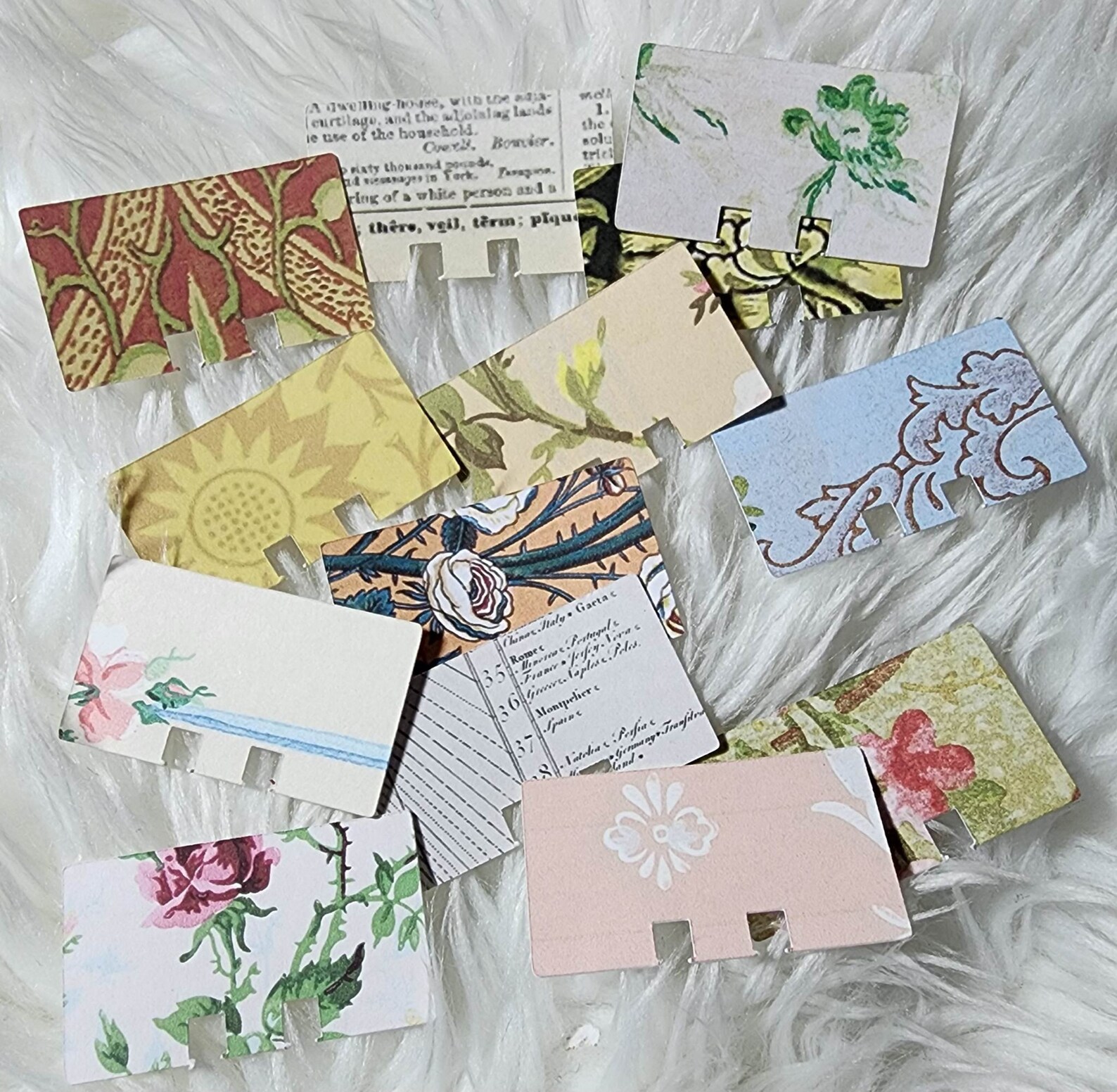 Mini Rolodex Cards Set of 25 Size .99 X 1.6 Inches Great for Ephemera ...