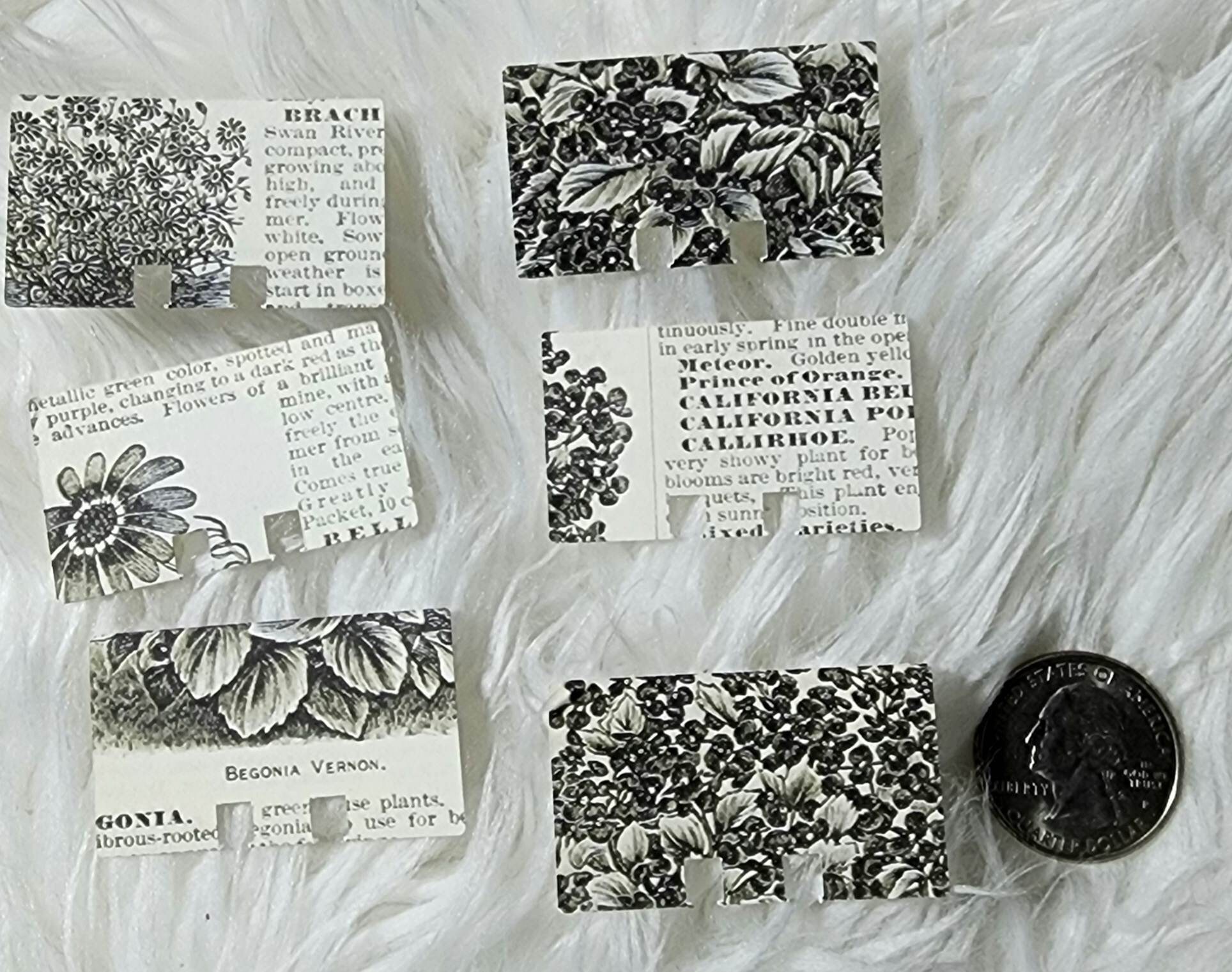 Mini Rolodex Cards Set of 25 Size .99 X 1.6 Inches Great for Ephemera ...