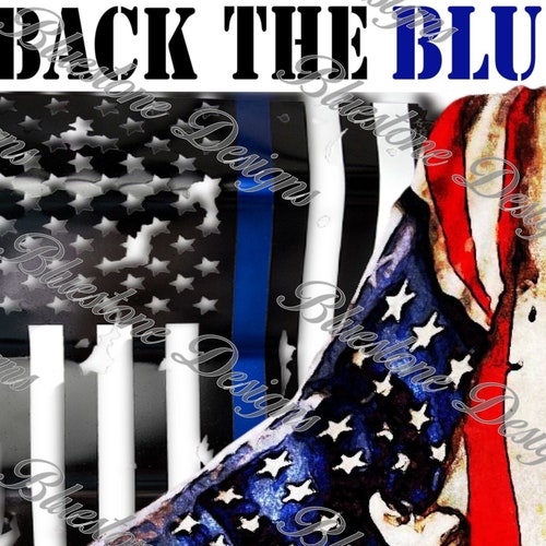 Back the Blue PNG USA Digital Download Thin Blue Line - Etsy
