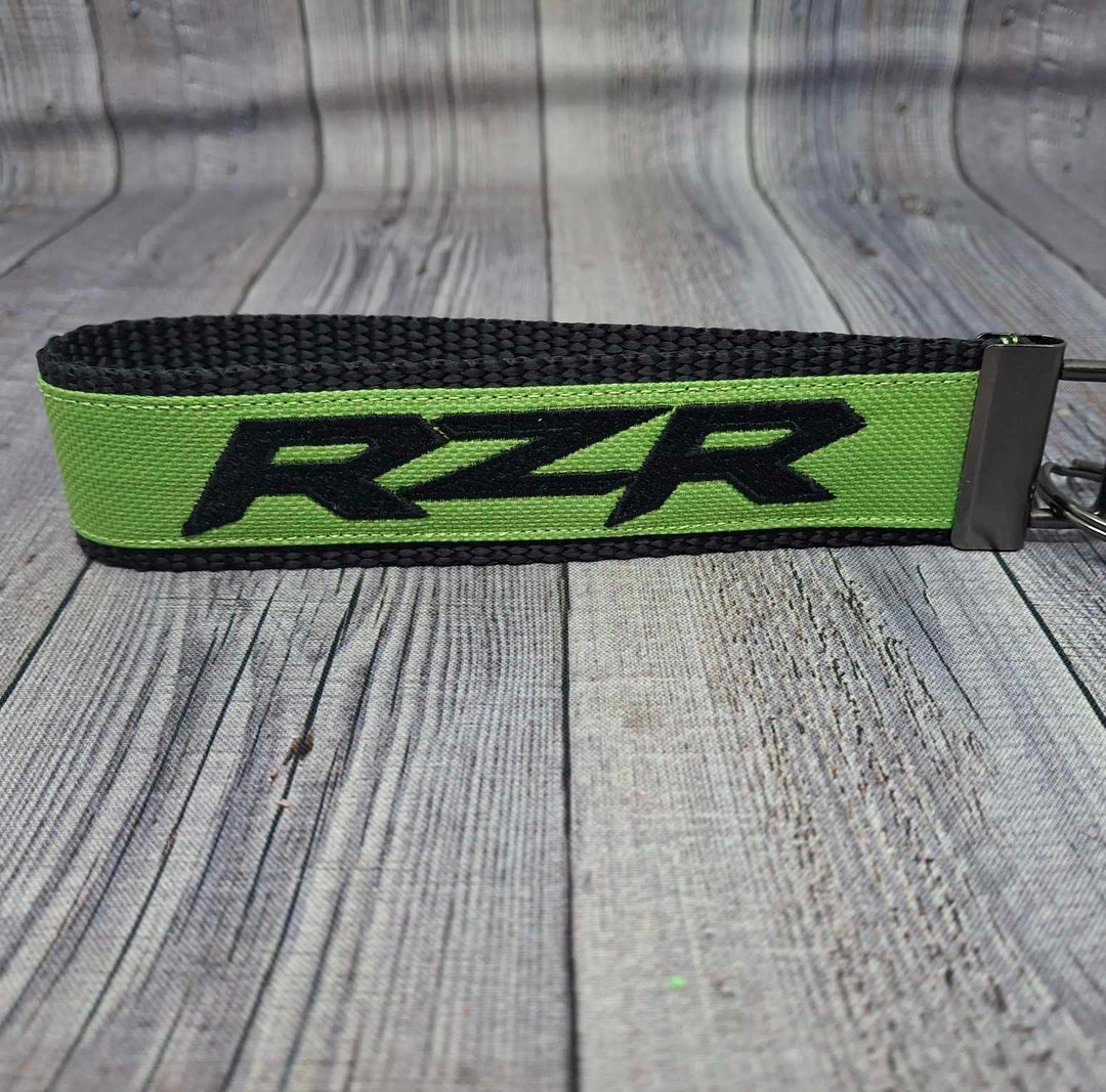 Polaris RZR Inspired Key Chain FOB Wristlet Razor Black and Green - Etsy