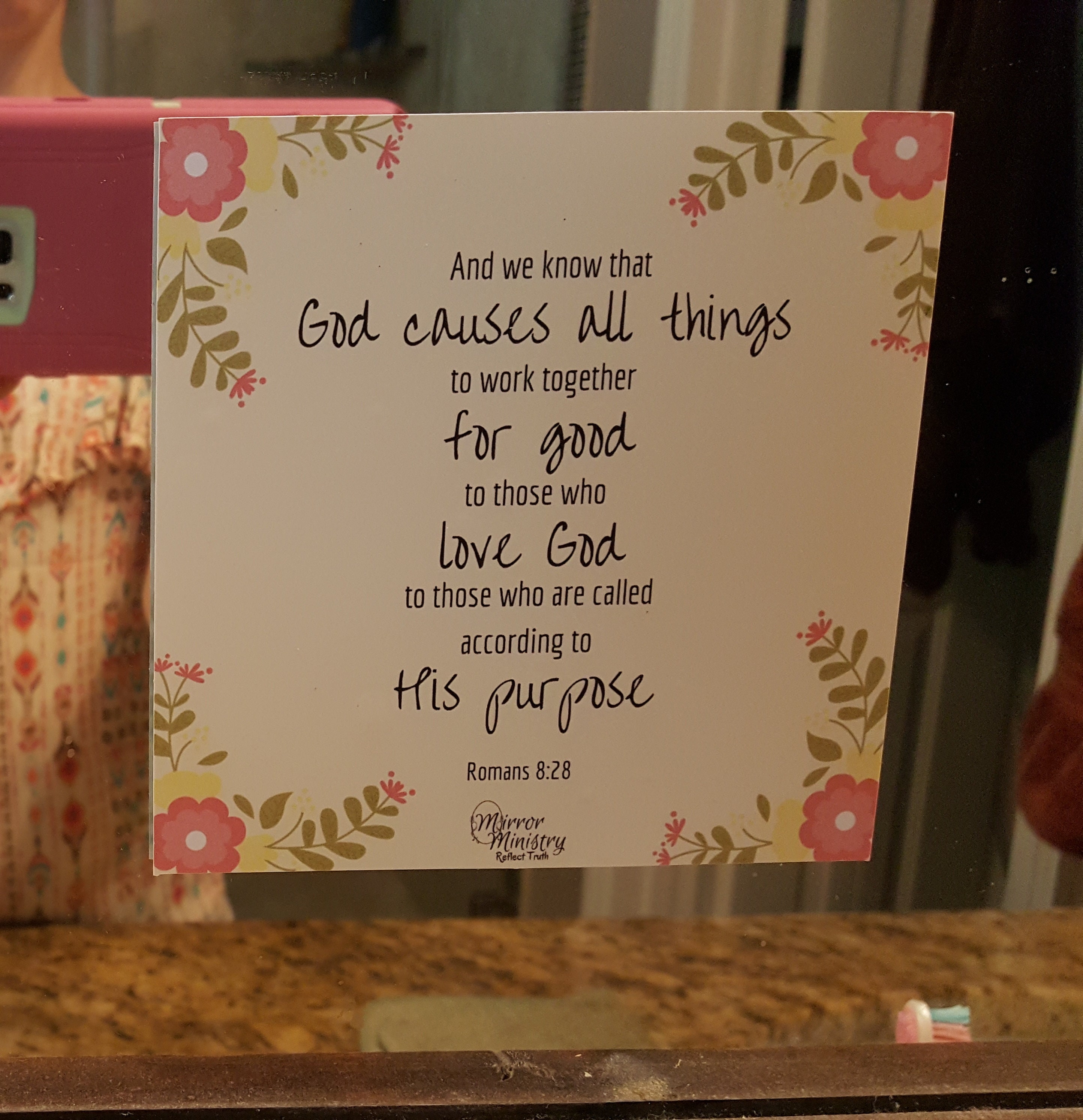 Inspirational Bible Verse for Mirrors or Windows, Romans 8:28 - Etsy UK
