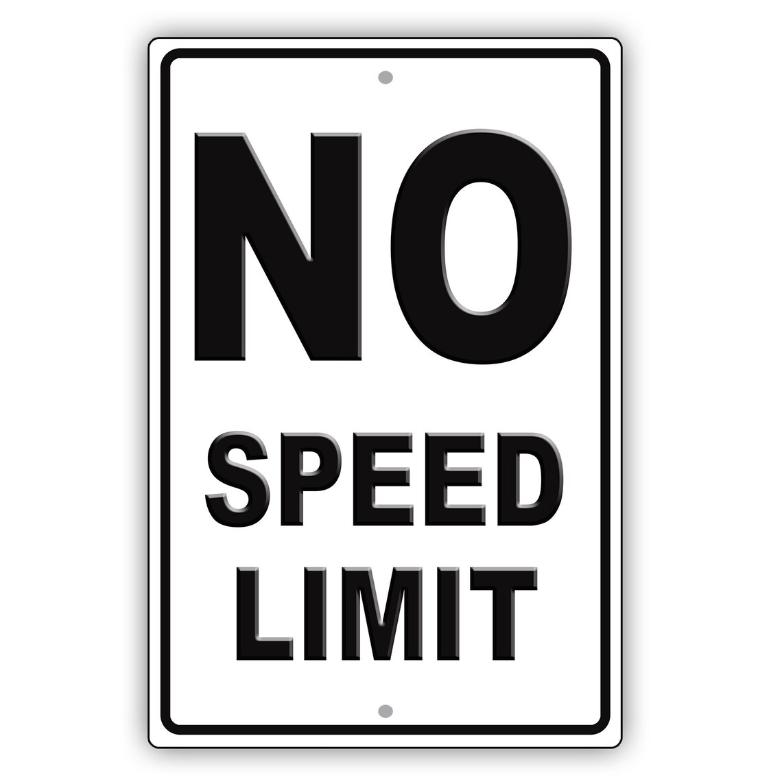 No Speed Limit Awesome Road Funny Novelty Wall Art Decor | Etsy