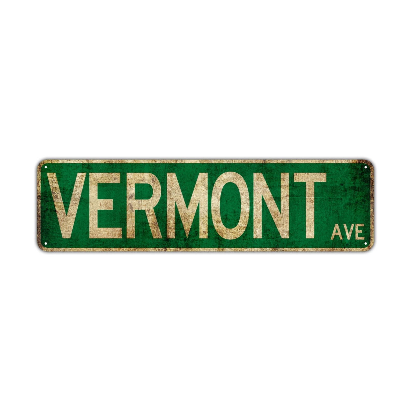 VERMONT AVE Street Sign Rustic Vintage Retro Metal Decor Wall | Etsy