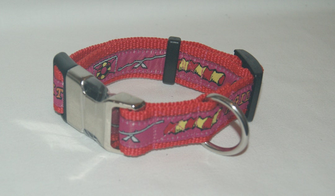 Dog Collar: Agility Deep Pink Small Half Metal Clip - Etsy