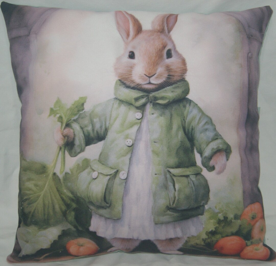 Cotton Tail and Cabbage Cushion 16 X 16 40 X 40cm - Etsy