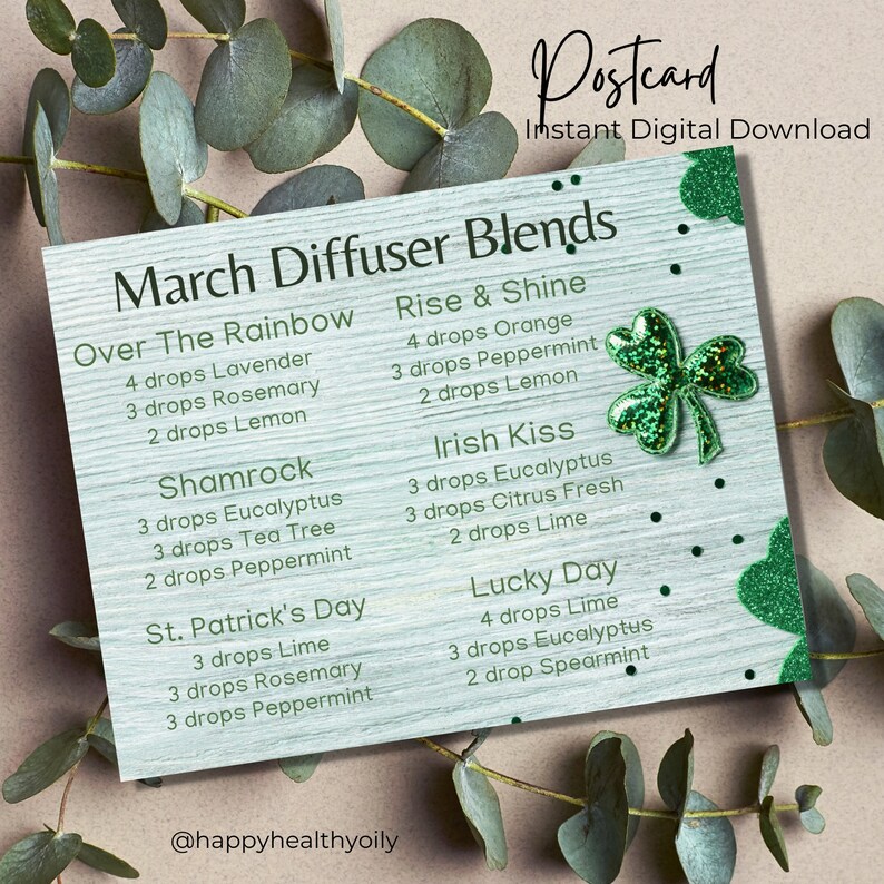 March Diffuser Blends Postcard - Etsy