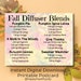 Essential Oil Postcard Fall Diffuser Blends Postcard Etsy