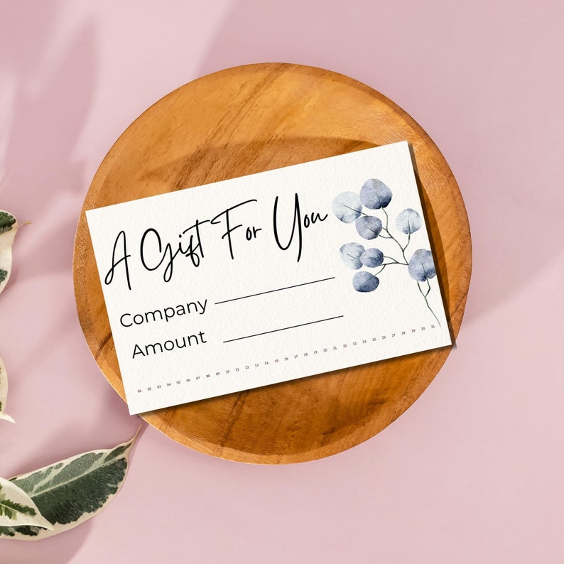 Blank Gift Certificate, Generic Gift Card - Etsy