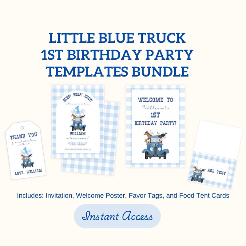 Little Blue Truck Party - Etsy