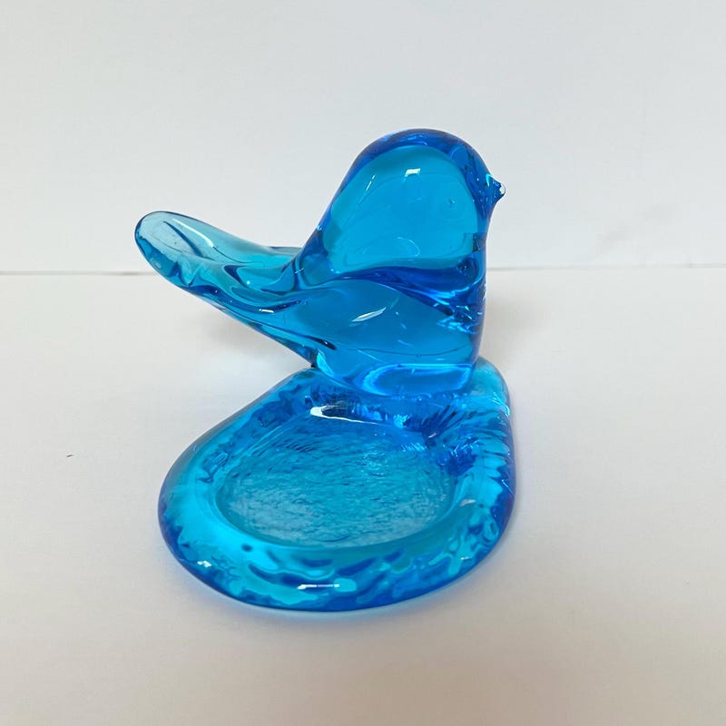 Blown Glass Bluebird - Etsy