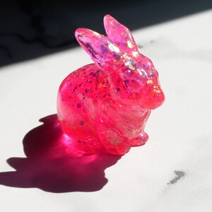 Cute Resin Rabbit Figurine by Unicorn Crossing Fairy Pink Sparkle ...